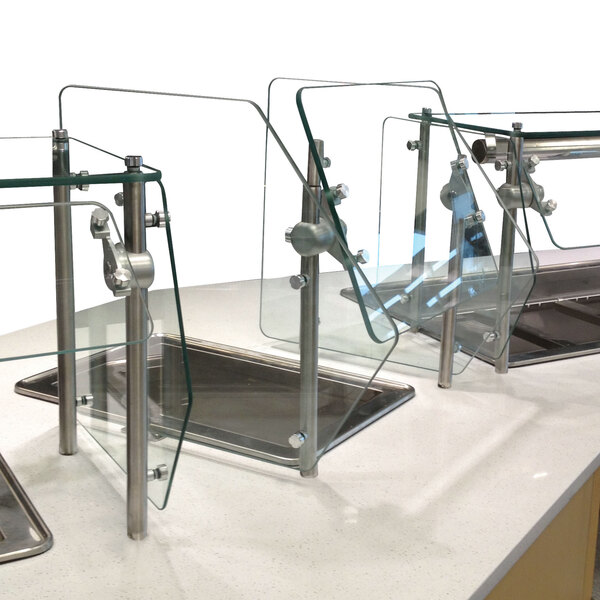 Advance Tabco Sleek Shield GS-108 Single Tier Self Service Food Shield ...