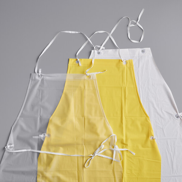 Choice White 8 Mil Lightweight Vinyl Dishwasher Apron - 40" x 26"