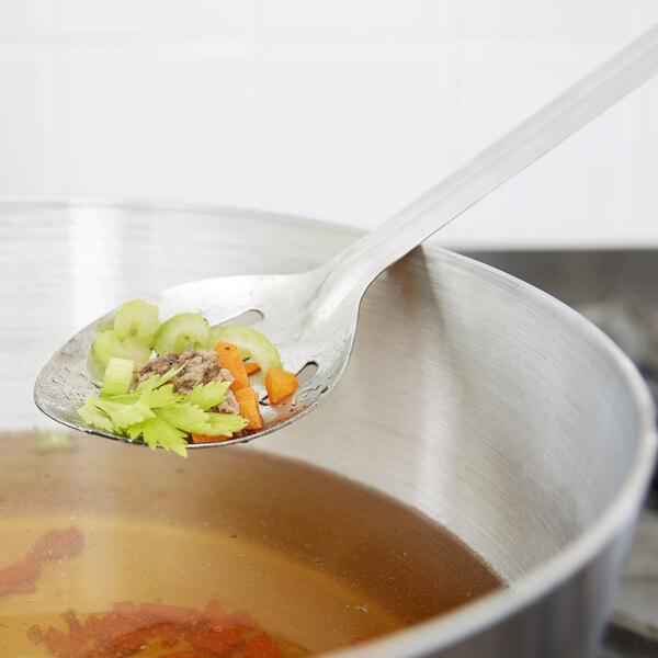 Choice 15" Slotted Stainless Steel Basting Spoon