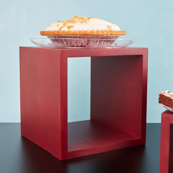 American Metalcraft RSM2 Mahogany Wood Riser Set | Wood Display Risers