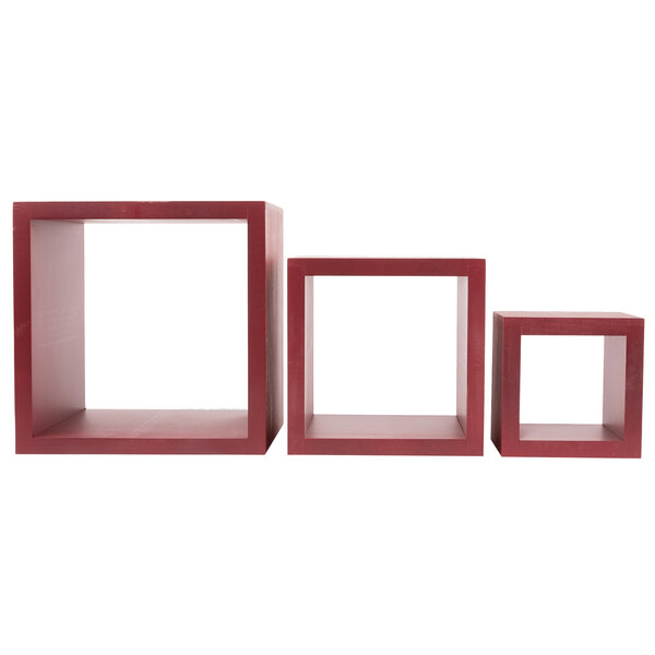 American Metalcraft RSM2 Mahogany Wood Riser Set | Wood Display Risers