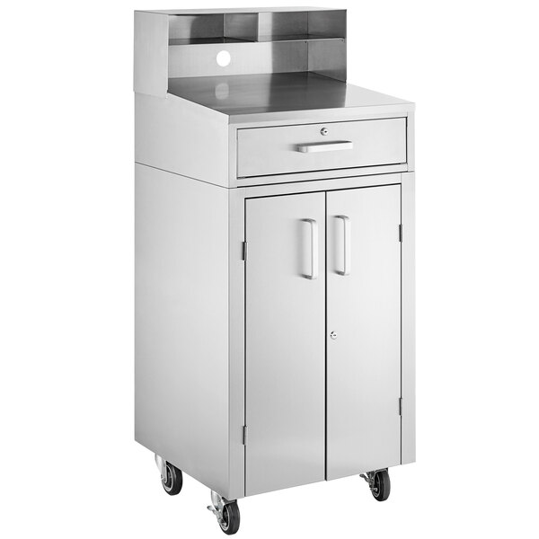 Lavex Shipping / Receiving Mobile Desk with Enclosed Base