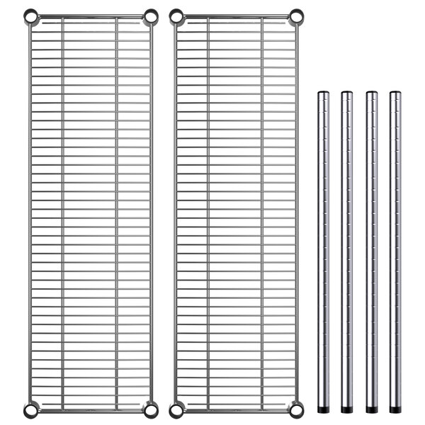 Regency 12" x 36" x 27" NSF Chrome 2-Shelf Kit
