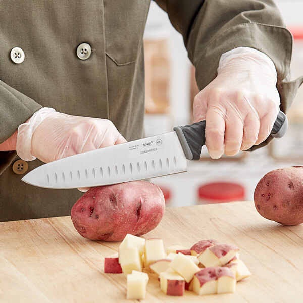 Schraf 8" Granton Edge Chef Knife with TPRgrip Handle