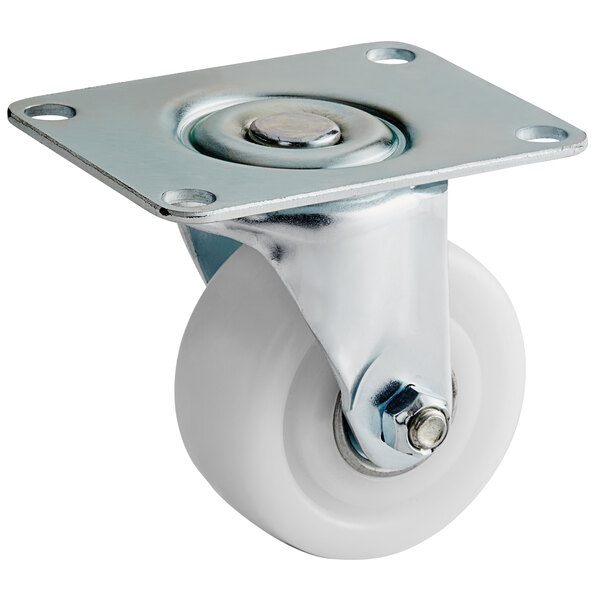 Baker's Lane White Swivel Caster with Ball Bearing