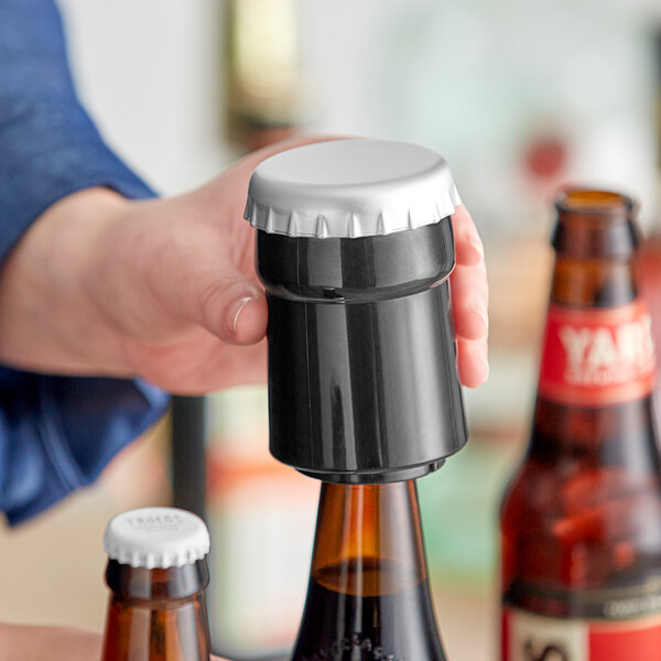 Franmara Black Pop-Cap Bottle Opener with Internal Magnet 7070