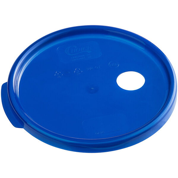 Choice Round Blue Lid for 4 Qt. Pump Dispenser