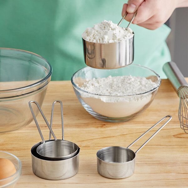Choice 4-Piece Stainless Steel Measuring Cup Set with Wire Handles