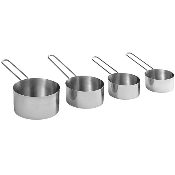Choice 4-Piece Stainless Steel Measuring Cup Set with Wire Handles