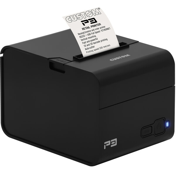 Custom 911MH010400733 P3 Thermal Receipt Printer - Ethernet / USB / RS232
