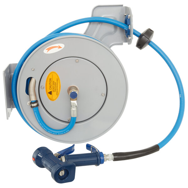 T&S B-7232-05 35' Open Epoxy Coated Steel Hose Reel with Front Trigger ...