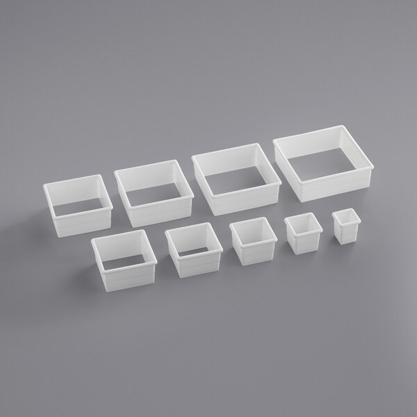 Ateco 5753 9-Piece Plastic Plain Square Cutter Set