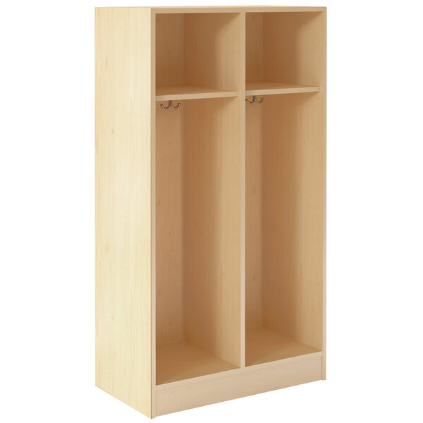 I.D. Systems 30" x 18" x 59" Maple Double Storage Locker 79002 Z30 073