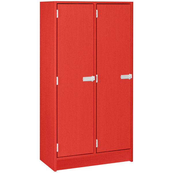 I.D. Systems 30" x 18" x 59" Tulip Red Double Storage Locker with Doors ...