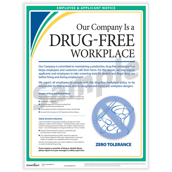 ComplyRight Drug-Free Workplace Poster