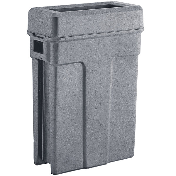 Toter Slimline 23 Gallon Dark Cool Gray Trash Can with Dark Cool Gray ...