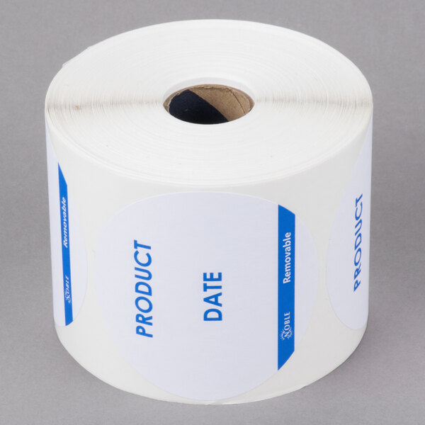 Noble Products 3" Product Date Round Removable Label with Dispenser ...
