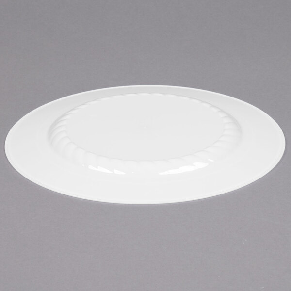 WNA Comet MP6WSLVR 6" White Masterpiece Plate with Silver Accent Bands ...