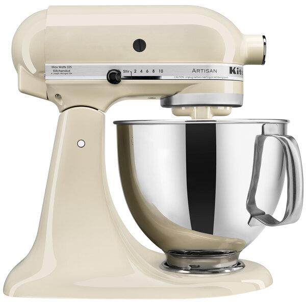 KitchenAid KSM150PSAC Artisan Series Almond Cream 5 Qt. Tilt Head ...