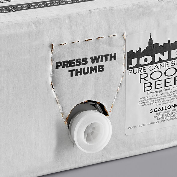 Jones Root Beer Beverage / Soda Syrup 3 Gallon Bag in Box