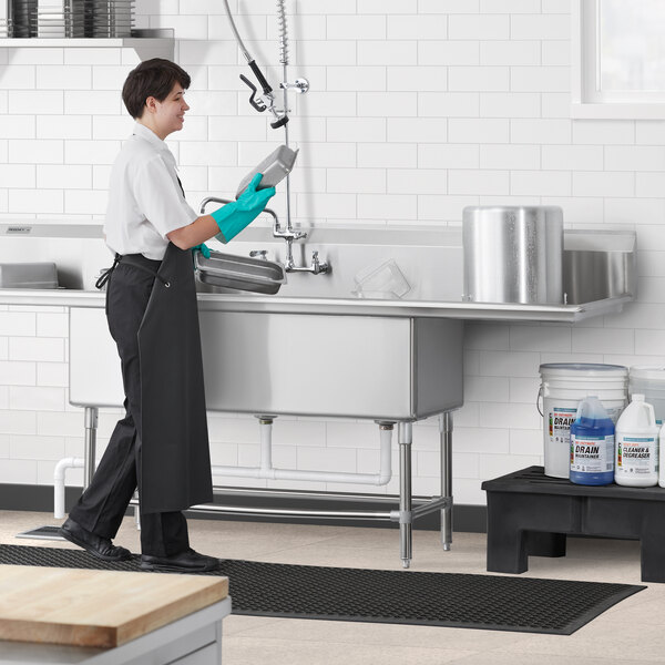 Regency Spec Line 100" 14 Gauge Stainless Steel Three Compartment ...