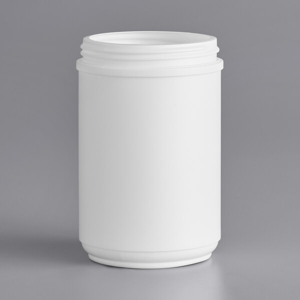 25 oz. White HDPE Plastic Container - 144/Case