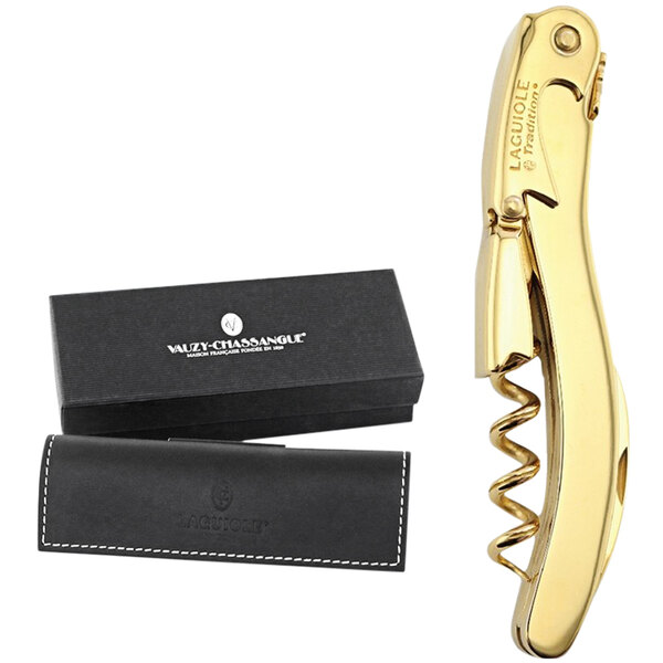 Laguiole Tradition Gold-Plated Waiter's Corkscrew 3469