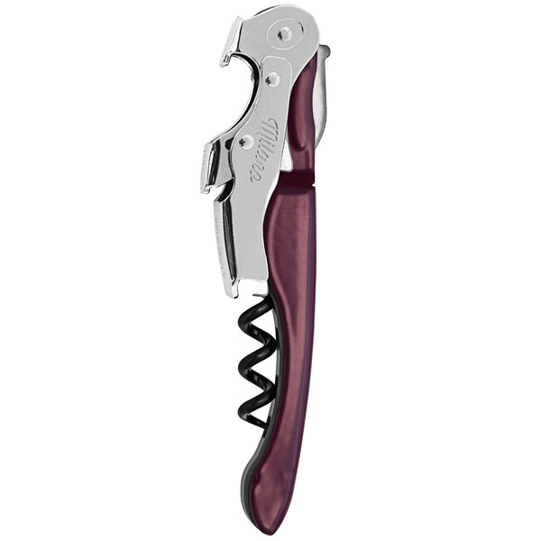 Milano Double-Lever Waiter's Corkscrew with Burgundy Handle 3167-03