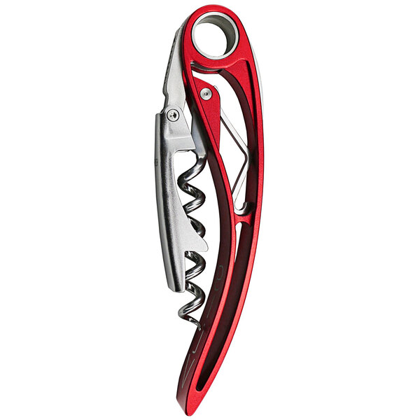 Farfalli Aria Double-Lever Corkscrew with Red Aluminum Handle and High ...