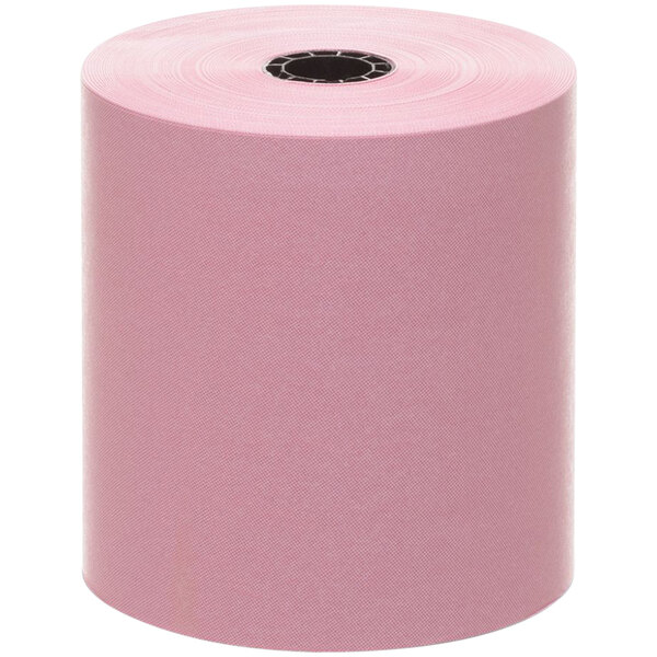 PointPlus 3" x 165' Pink 1 Ply Bond Cash Register POS Paper Roll - 50/Case