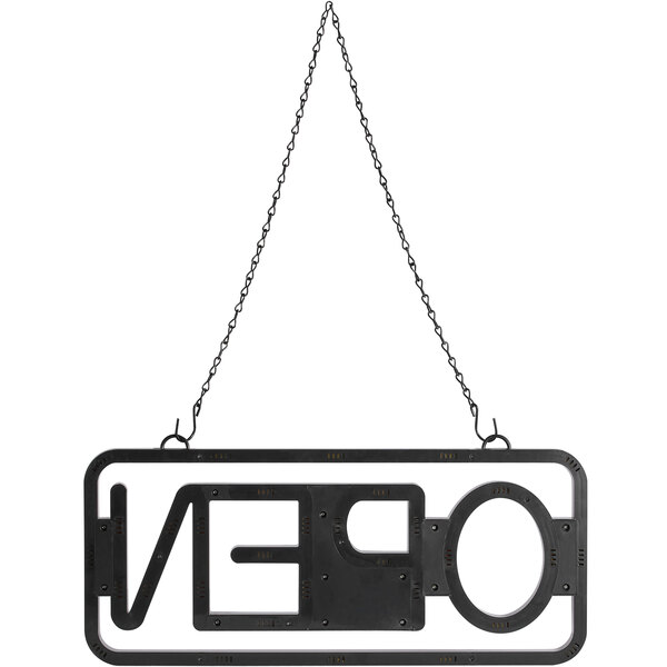 Choice 20" x 10" LED Rectangular Neon Green & Red Open Sign