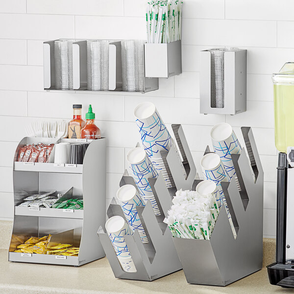 ServSense Extra Tall Adjustable 3-Section Stainless Steel Wall Mount ...