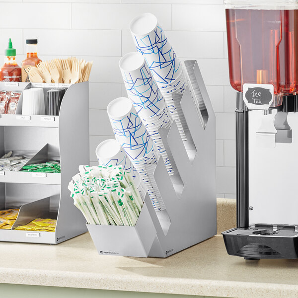 ServSense Stainless Steel Straw Caddy Attachment for Self Service ...