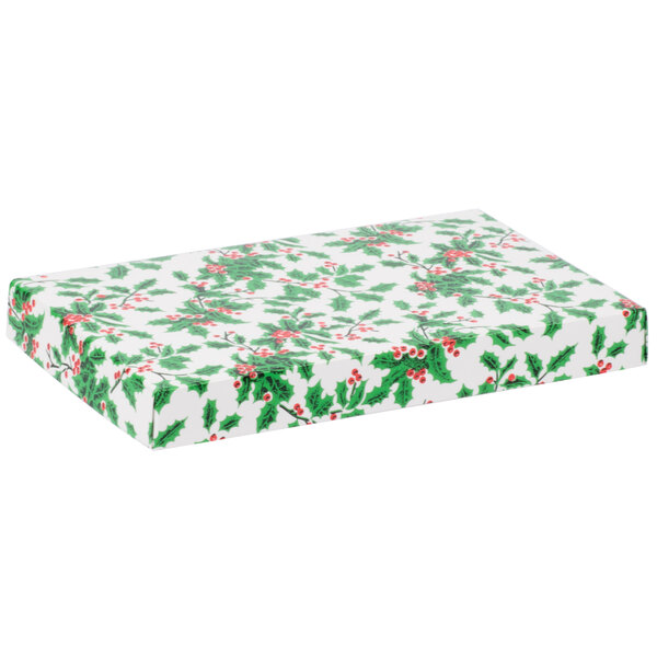 1 lb. Holiday Holly Candy Box - 125/Case