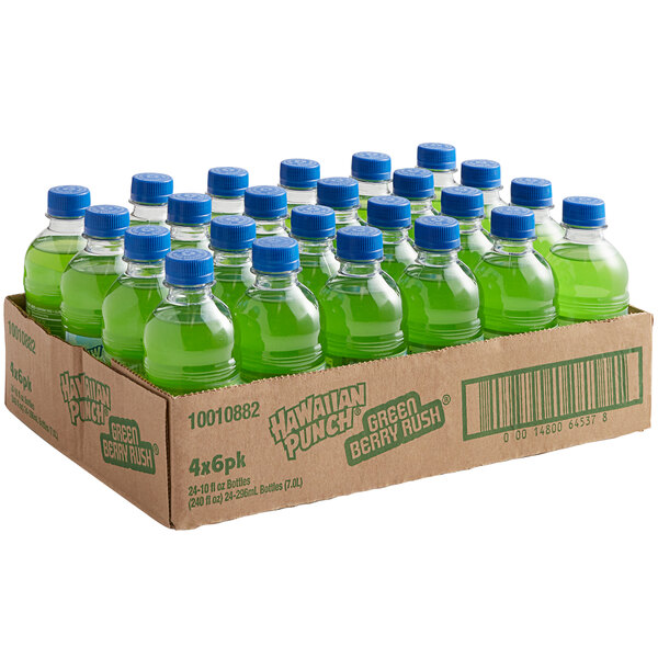 Hawaiian Punch Green Berry Rush 10 fl. oz. - 24/Case