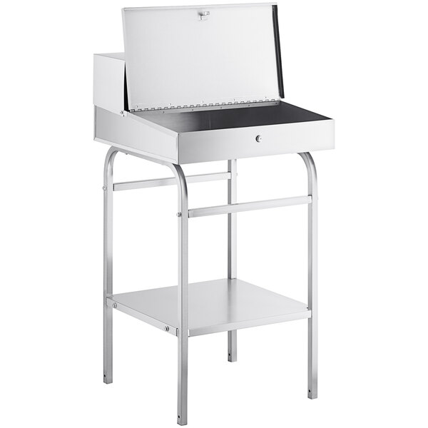 Lavex Stainless Steel Locking Stationary Receiving Desk