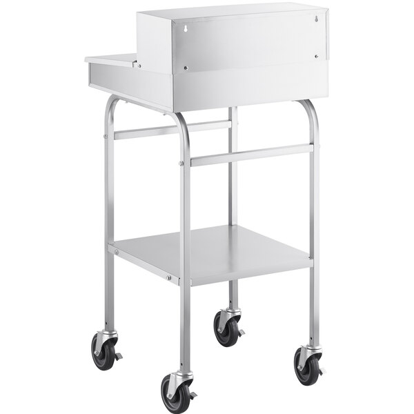 Lavex Stainless Steel Locking Mobile Receiving Desk