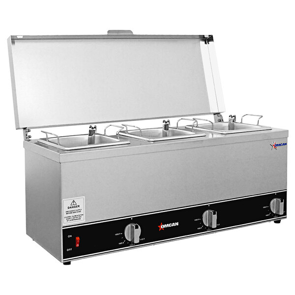 Omcan 44183 Triple Sauce Pot Warmer - 120V