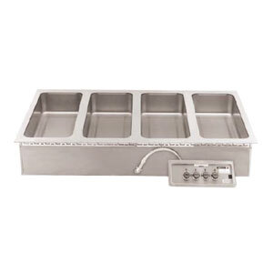 Wells 5P-MOD427TDM 4 Well 4/3 Size Drop-In Hot Food Well with Drain ...