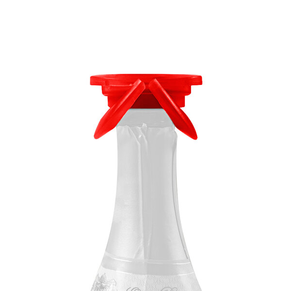 Franmara Easy Seal Red Champagne Bottle Stopper 2244-20 - 10/Pack