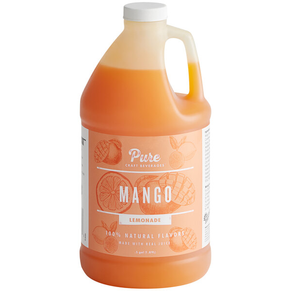 Pure Craft Beverages Mango Lemonade 5:1 Beverage Concentrate 1/2 Gallon