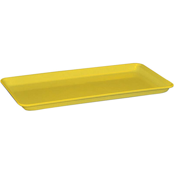 MFG Tray 9" x 18" Yellow Fiberglass Market Display Tray 335008-5128