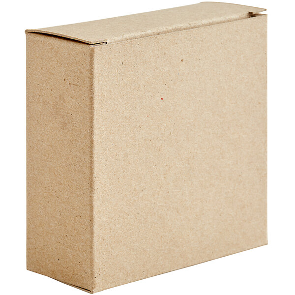 Lavex 4" x 1 1/16" x 4" Kraft Reverse Tuck Carton - 500/Case