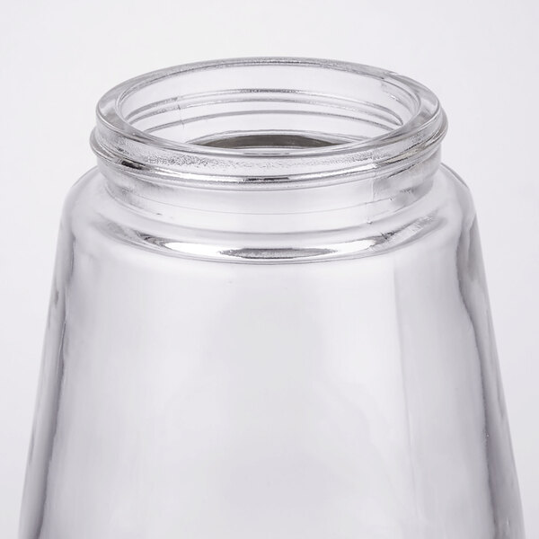 Tablecraft 1371CP 12 oz. Modern Glass Syrup Dispenser with Chrome ...