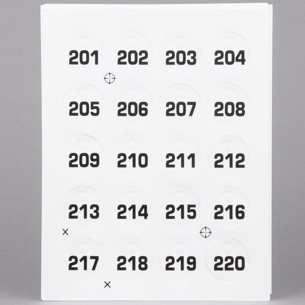 Cal-Mil 869-2 Round Plastic Coat Check Tag Set - 201-300