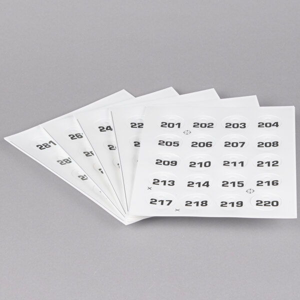 Cal-Mil 869-2 Round Plastic Coat Check Tag Set - 201-300