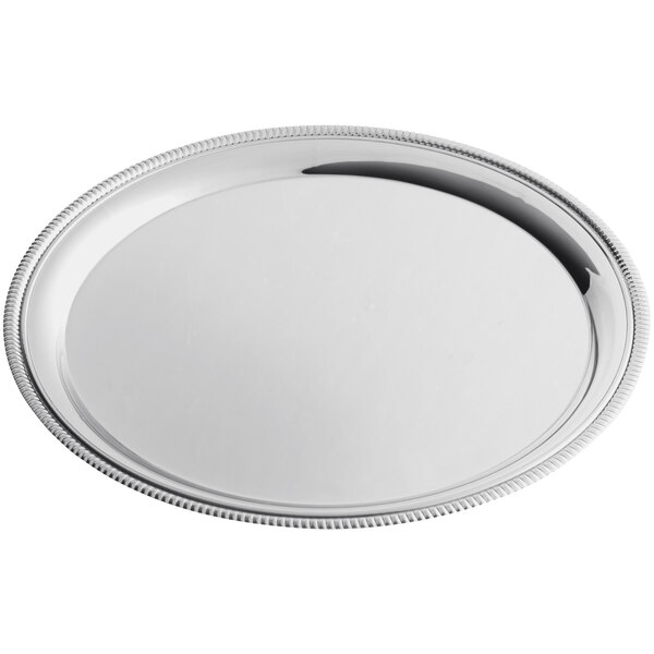 American Metalcraft Royal Touch 12" Round Embossed Stainless Steel ...
