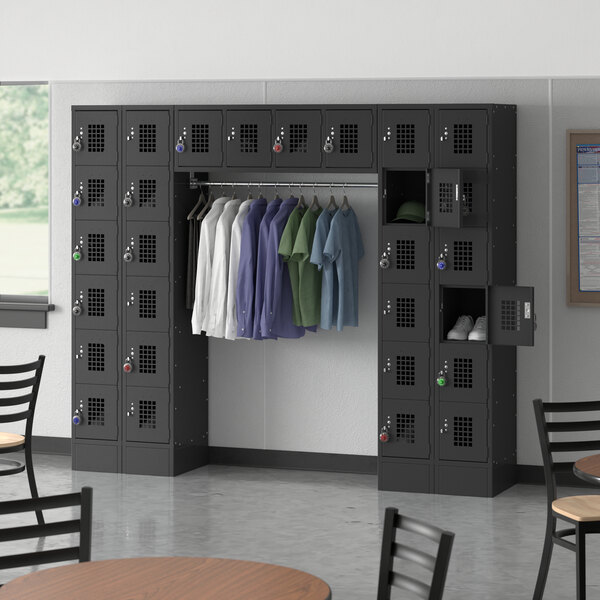 Regency Space Solutions Black 6 Tier Locker with 28 Compartments and ...