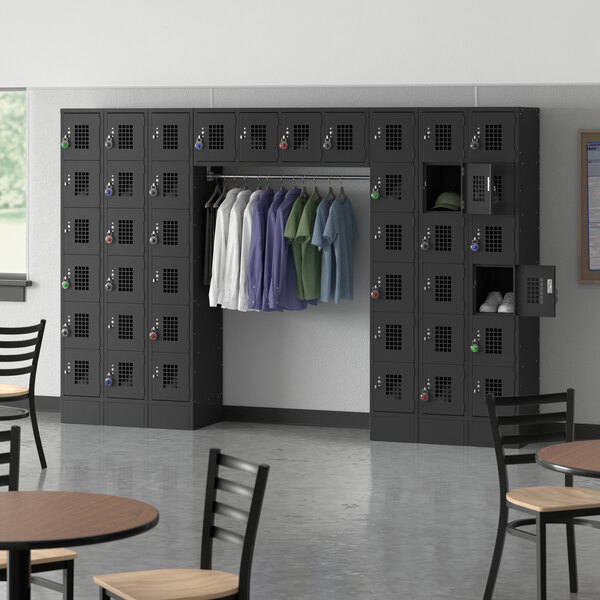 Regency Space Solutions Black 6 Tier Locker with 40 Compartments and ...