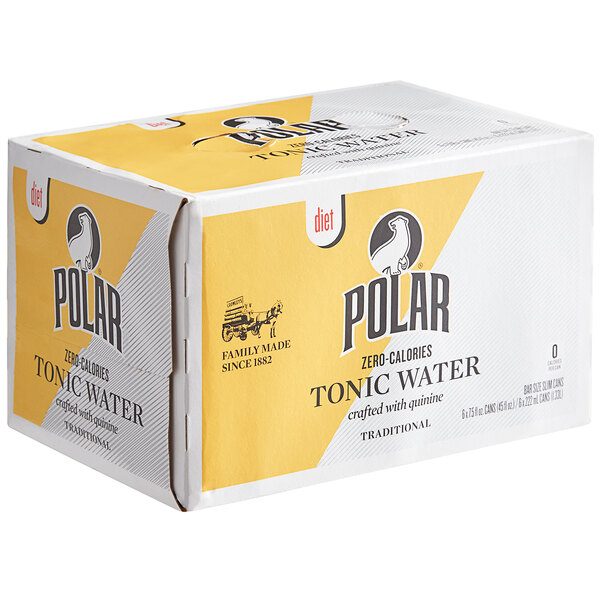 Polar Diet Tonic Water Can 7.5 fl. oz. - 6/Pack